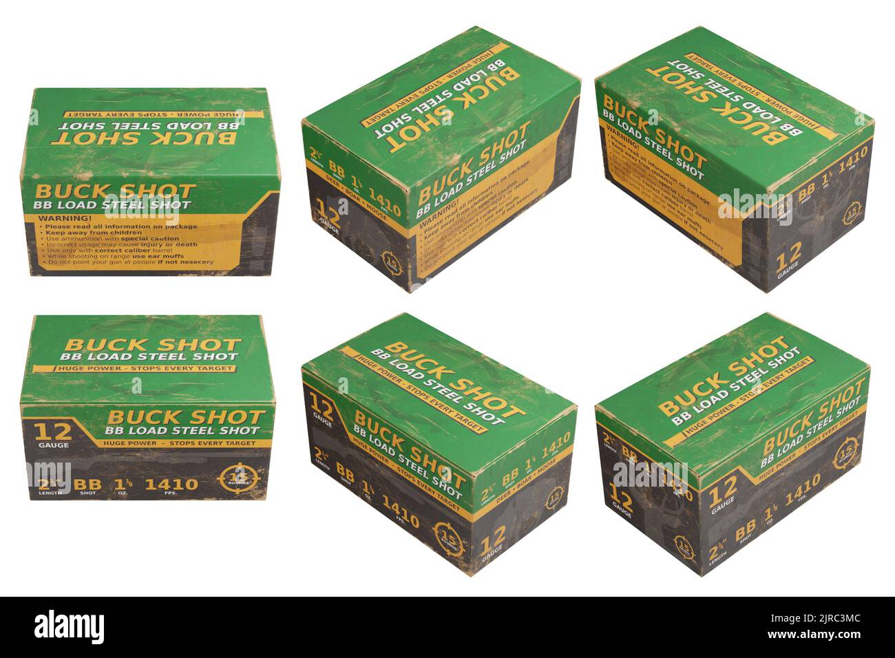 3d render illustration of a shotgun ammunition box isolated on white ...