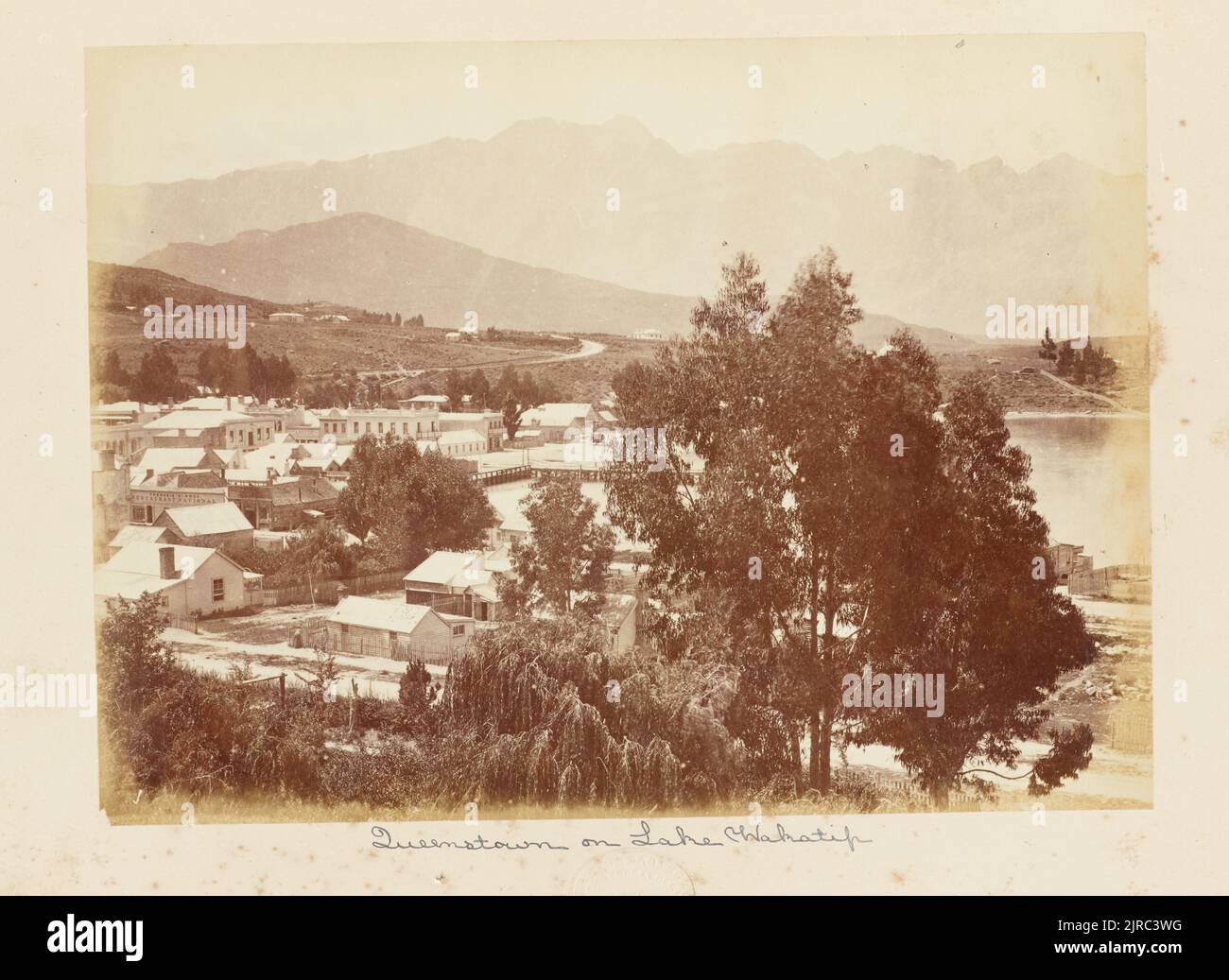 Queenstown on Lake Wakatipu. From the album: New Zealand album, circa ...