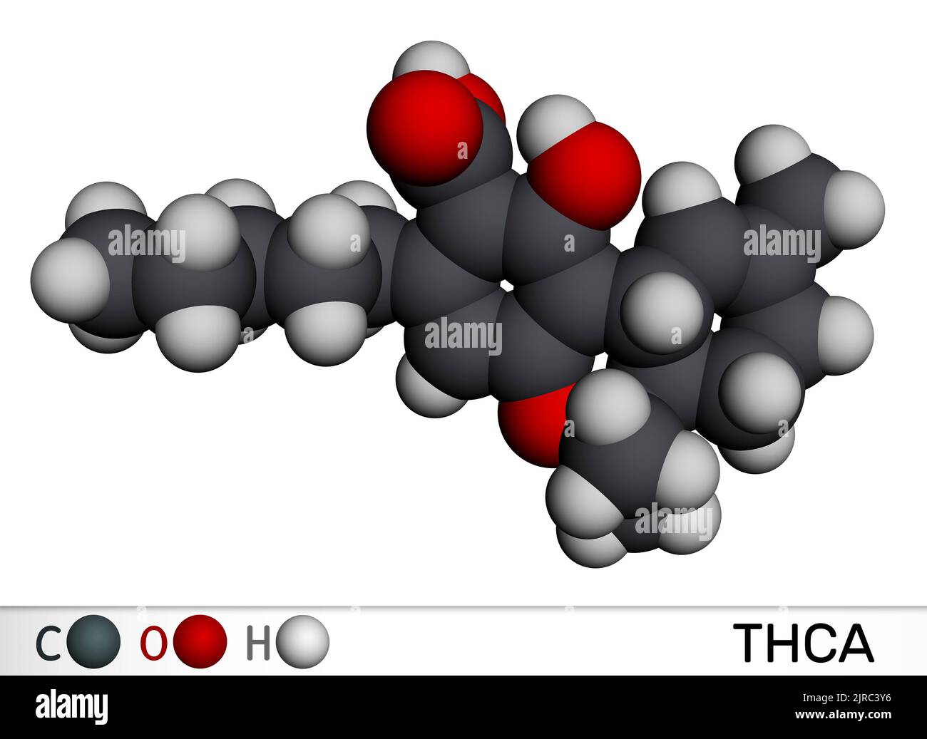 Molécula De Thc En 3d Tetrahydrocannabinol Molecule. Molecular