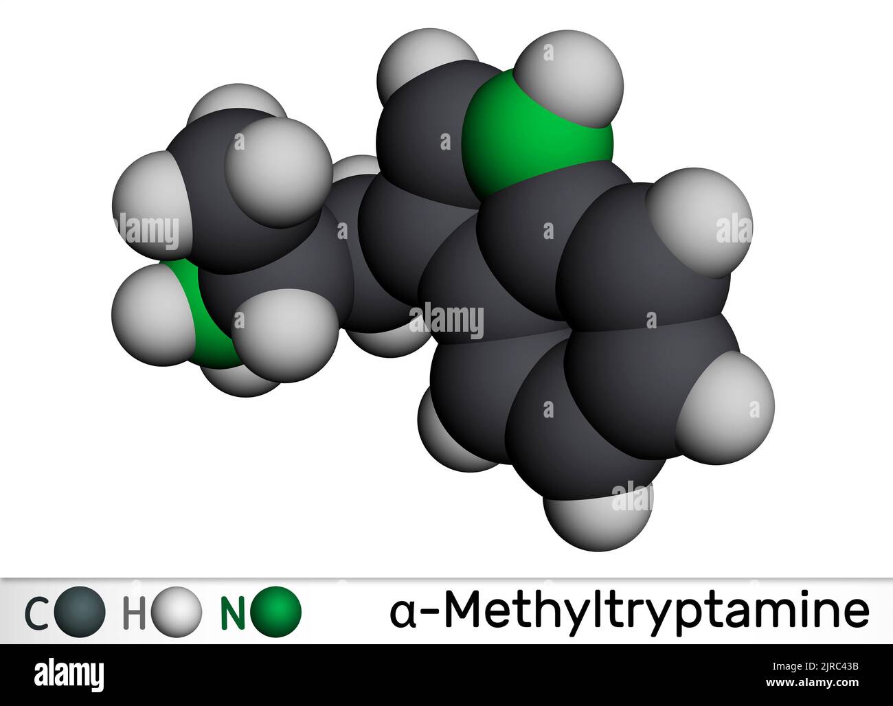 alpha-Methyltryptamine, ?MT, AMT, molecule. It is psychedelic ... alpha-Methyltryptamine, ?MT, AMT, molecule. It is psychedelic ...