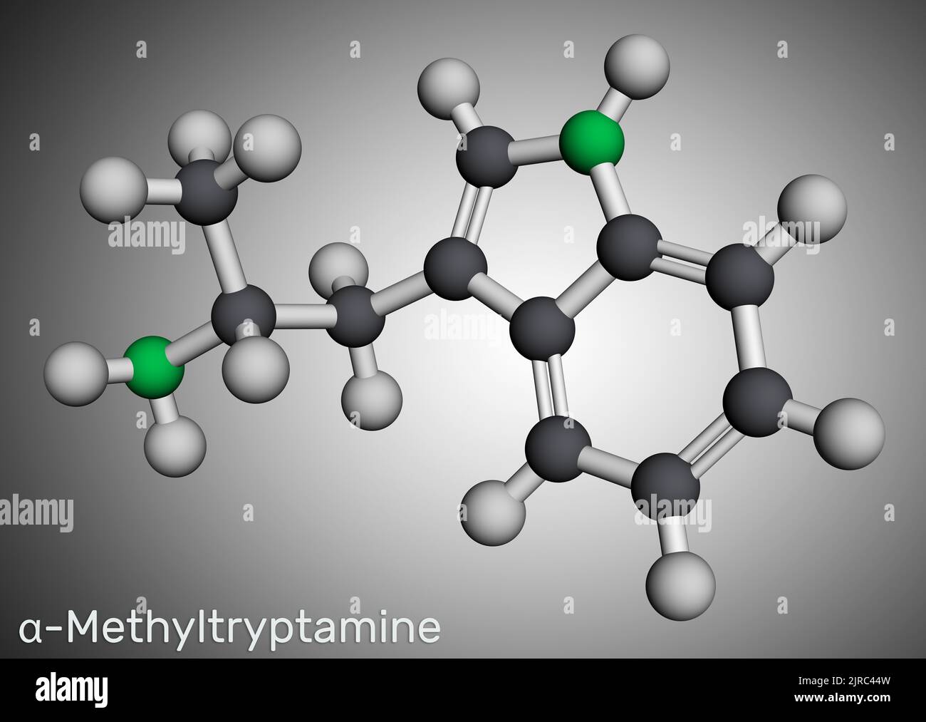 alpha-Methyltryptamine, αMT, AMT, molecule. It is psychedelic ... alpha-Methyltryptamine, αMT, AMT, molecule. It is psychedelic ...