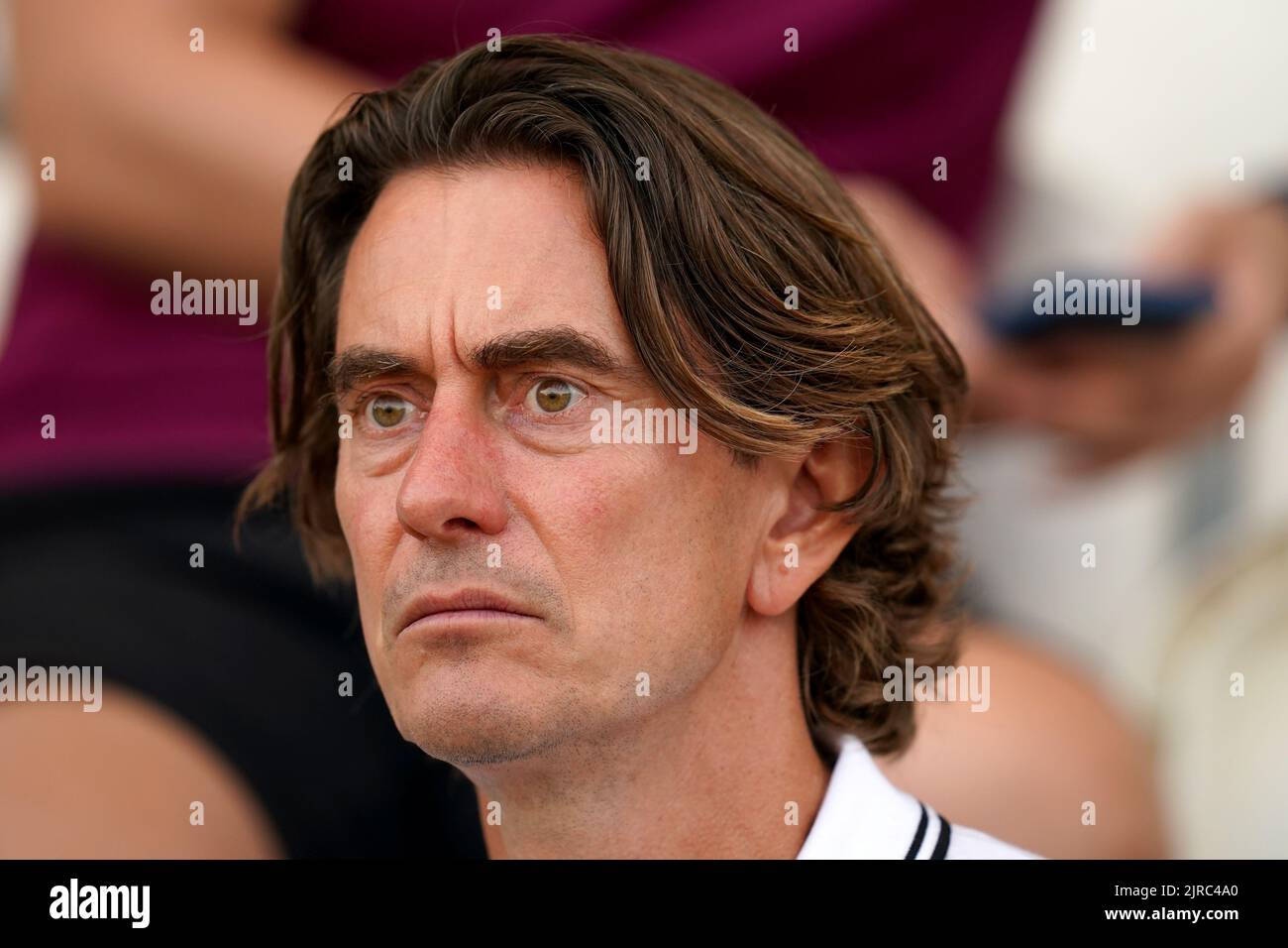 Brentford Manager, Thomas Frank, looks on ahead of the Carabao Cup ...