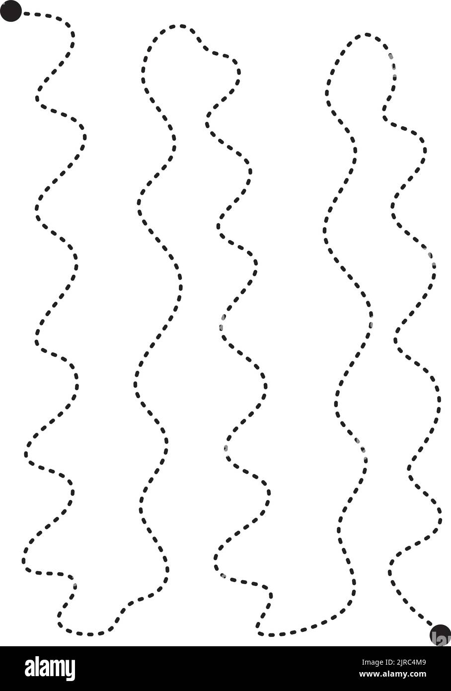 Prewriting tracing lines and curve shapes element for preschool ...