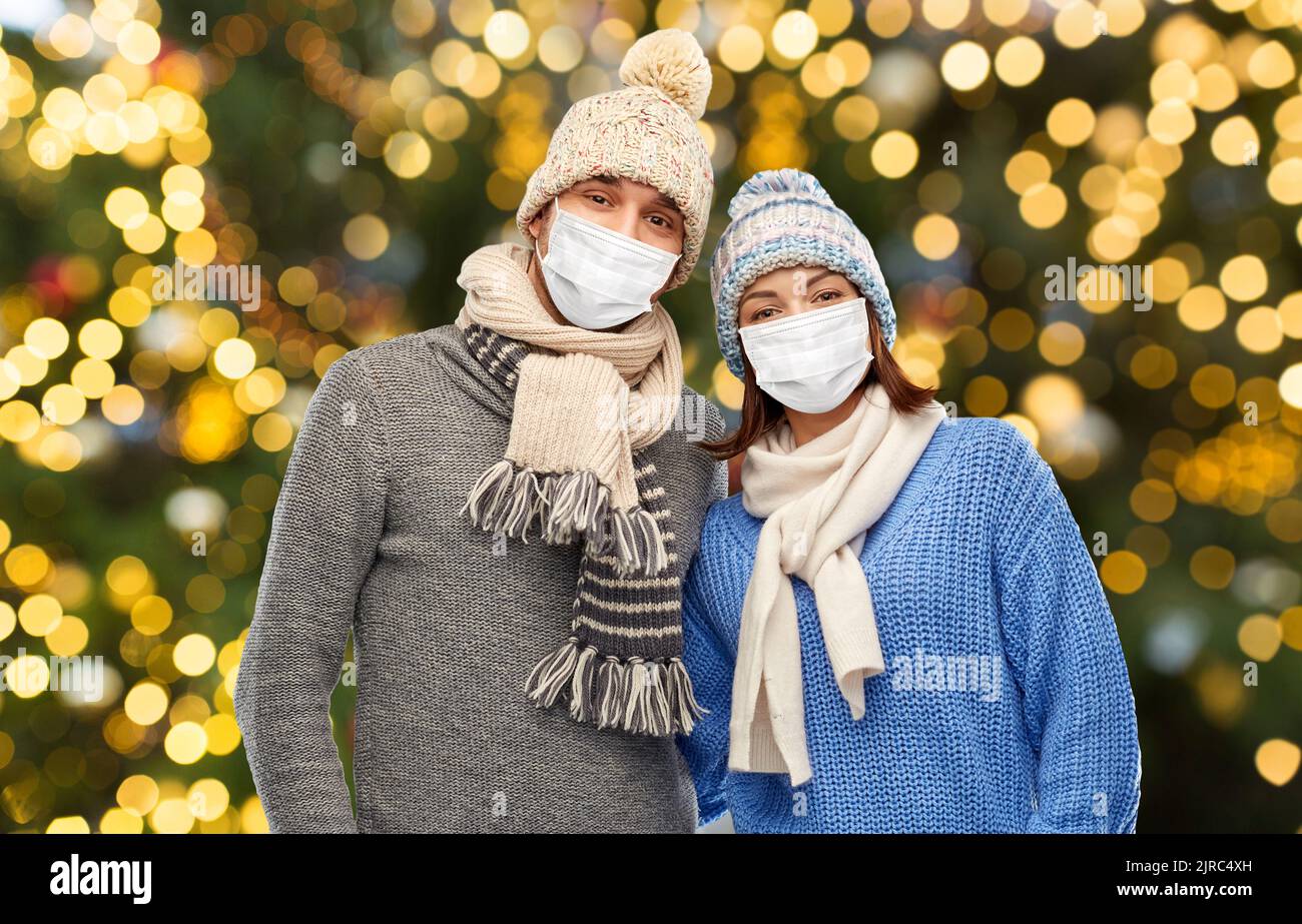 Portrait couple in masks hi-res stock photography and images - Alamy