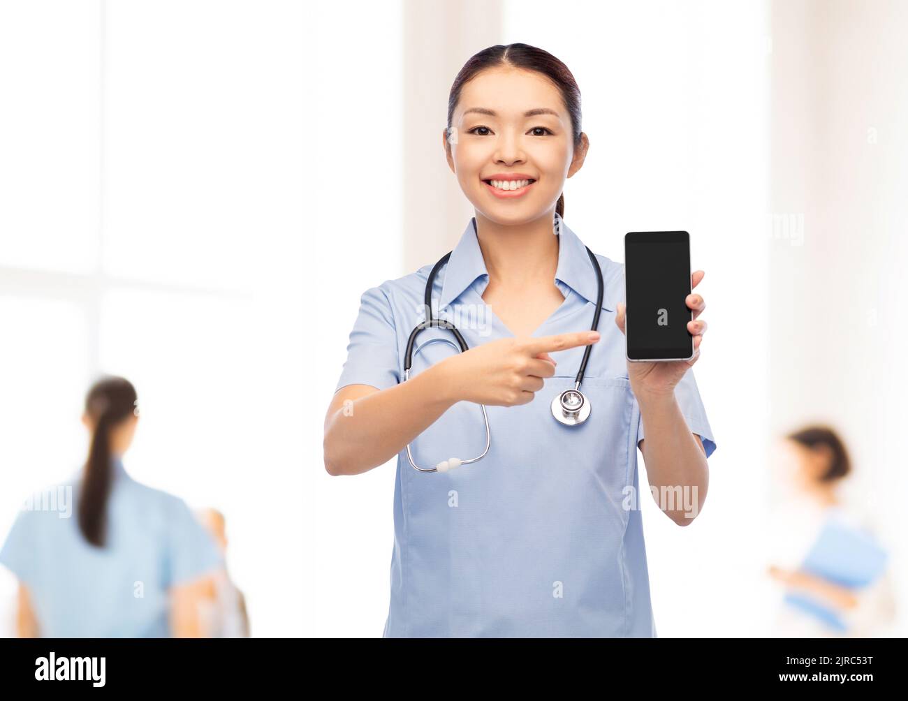 Medical app asian female hi-res stock photography and images - Alamy