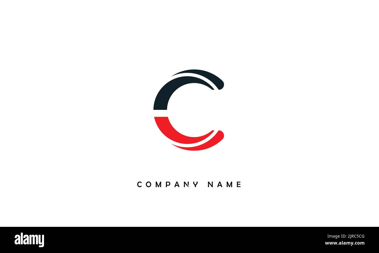 C Abstract Letter Logo Monogram Stock Vector Image & Art - Alamy
