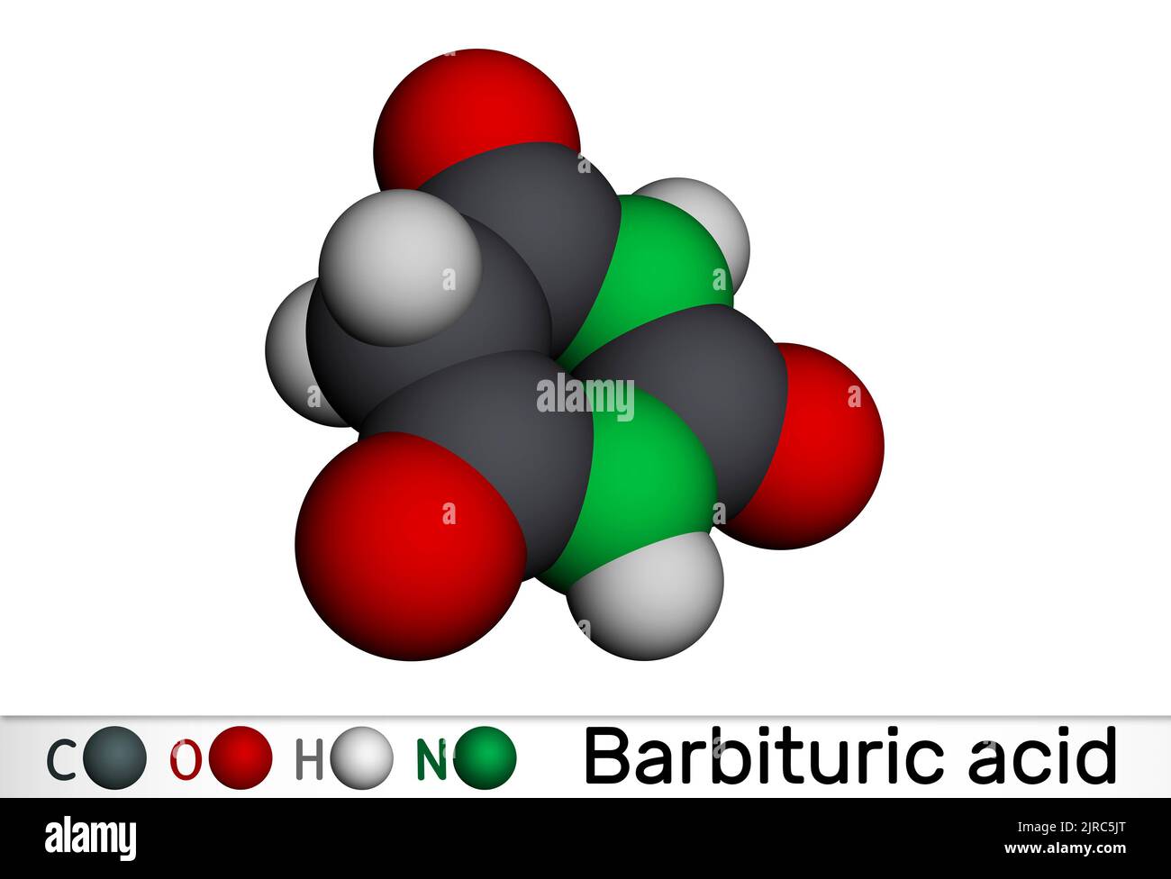 Barbituric acid, malonylurea or 6-hydroxyuracil molecule. It is parent ...