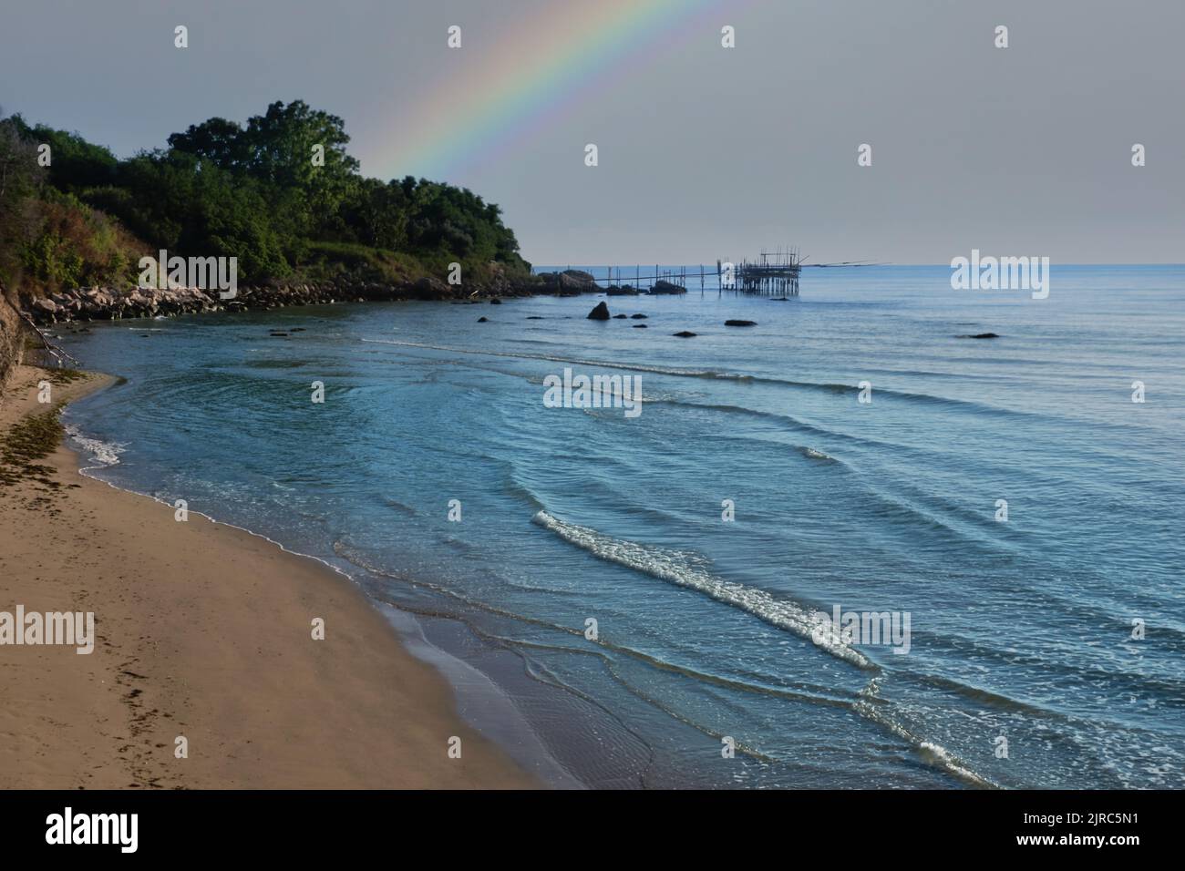 fishing overflow of marina of vast abruzzo Stock Photo - Alamy