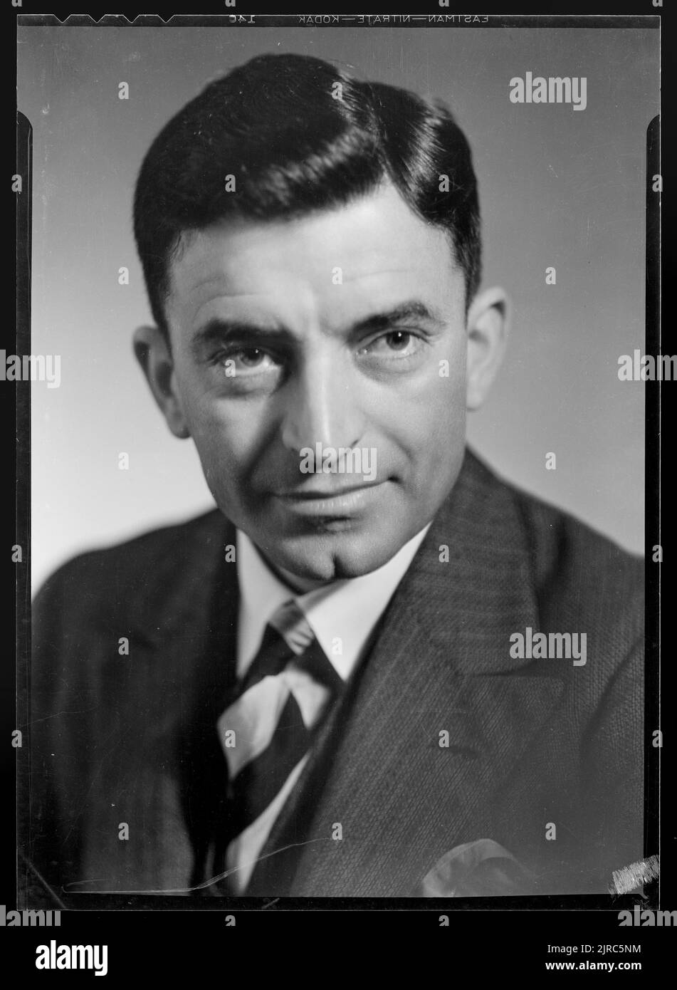 Mr Swan, March 1936, Wellington, by Spencer Digby Studios. Spencer ...