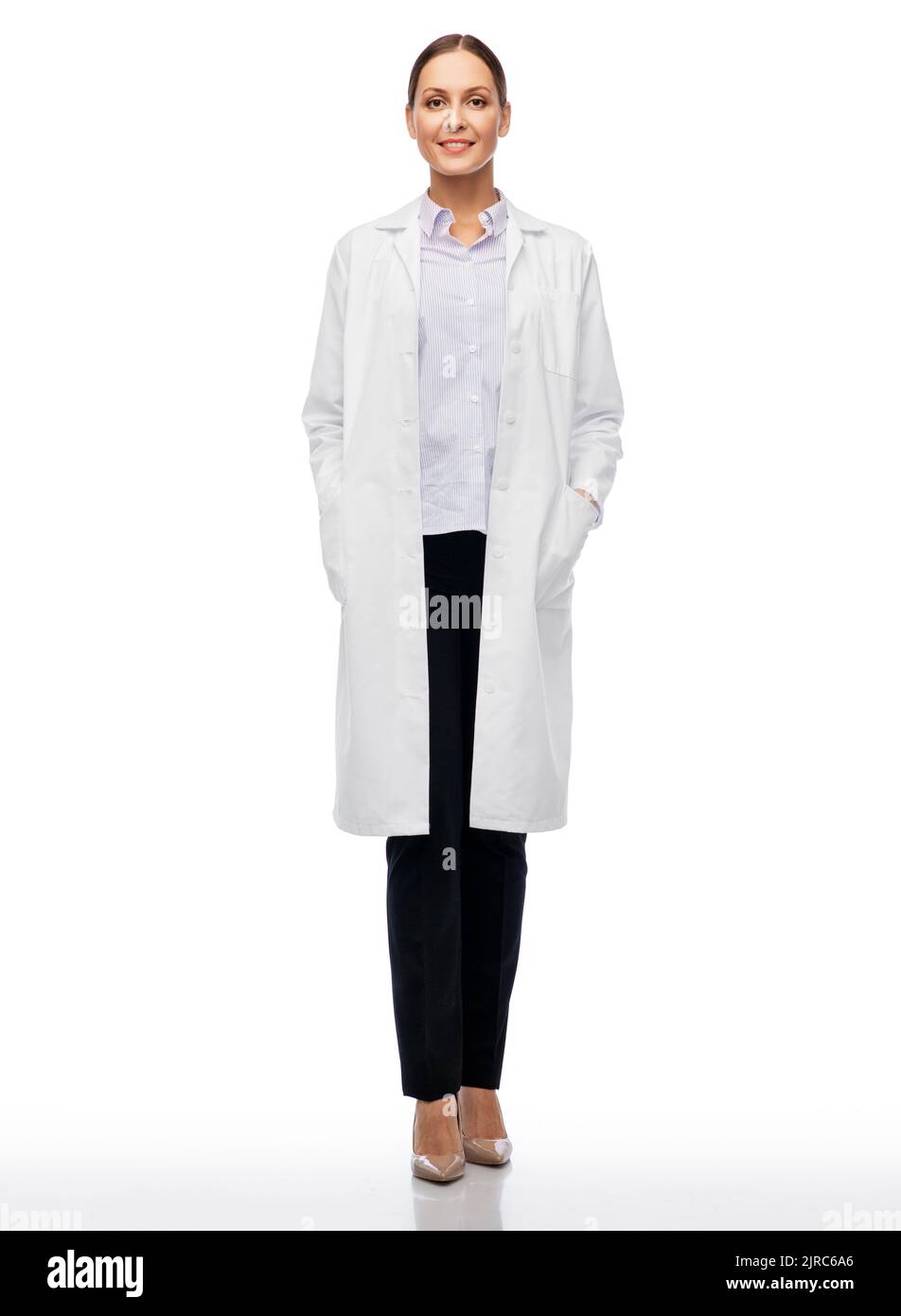 Scientist woman in white robe hi-res stock photography and images - Alamy