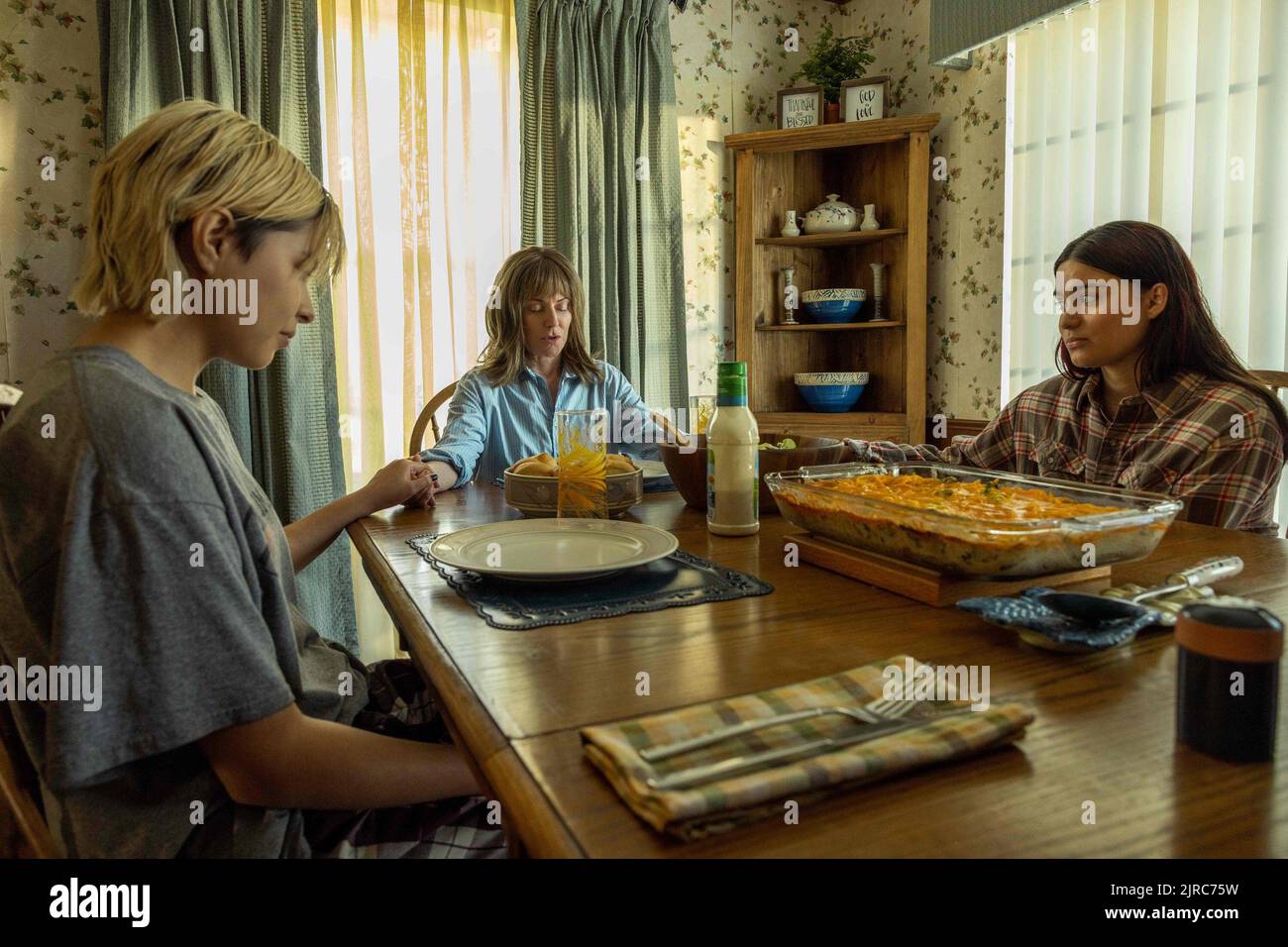 RESERVATION DOGS, from left: Elva Guerra, Megan Mullally, Devery Jacobs ...