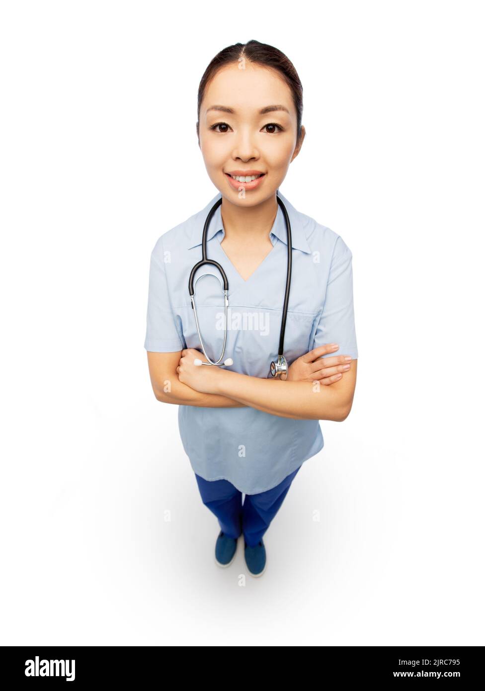 Beautiful doctor nurse smiling arms hi-res stock photography and images - Alamy