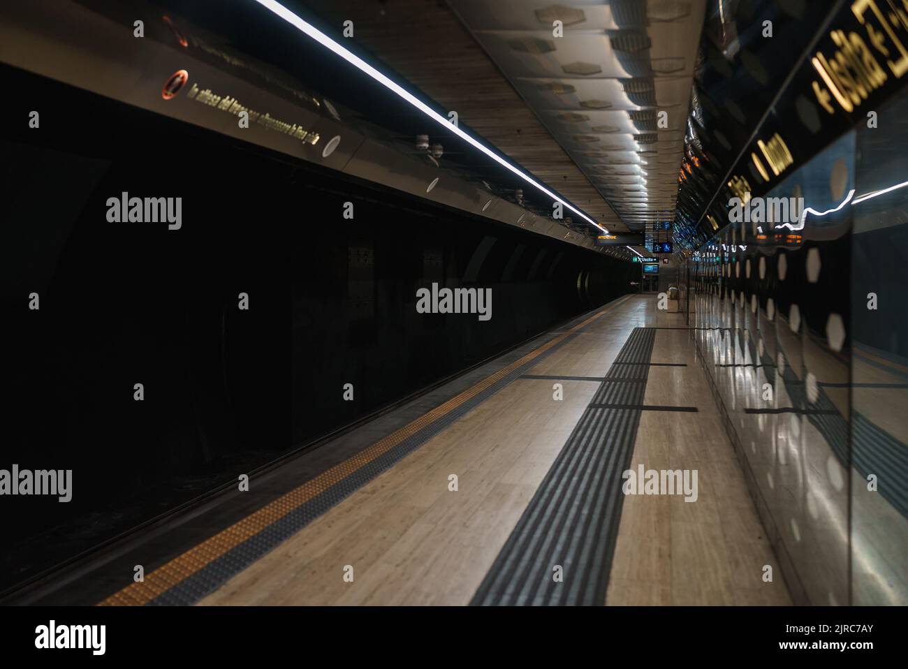 Empty metro station in Naples, Italy Stock Photo - Alamy