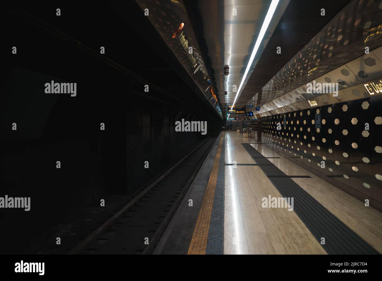 Empty metro station in Naples, Italy Stock Photo - Alamy