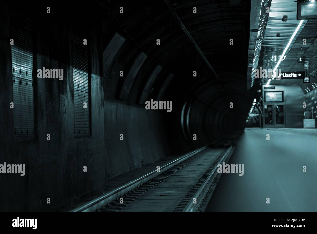 Empty metro station in Naples, Italy Stock Photo - Alamy