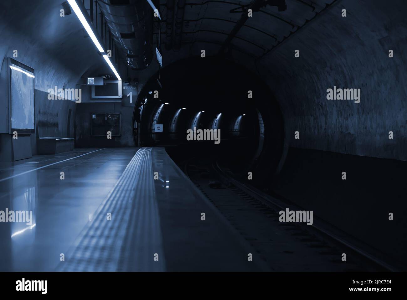 Empty metro station in Naples, Italy Stock Photo - Alamy