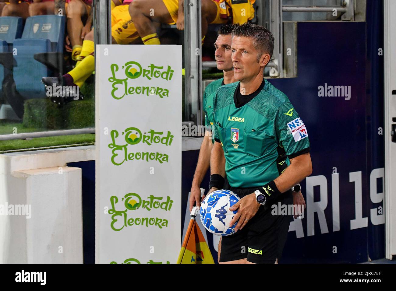 Unipol Domus, Cagliari, Italy, August 21, 2022, Daniele Orsato Arbitro ...