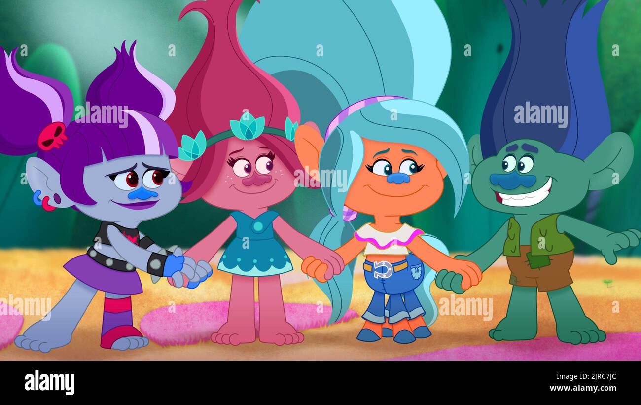 TROLLSTOPIA, (aka TROLLS TOPIA), from left: Val Thundershock (voice: Lauren Mayhew), Poppy ...