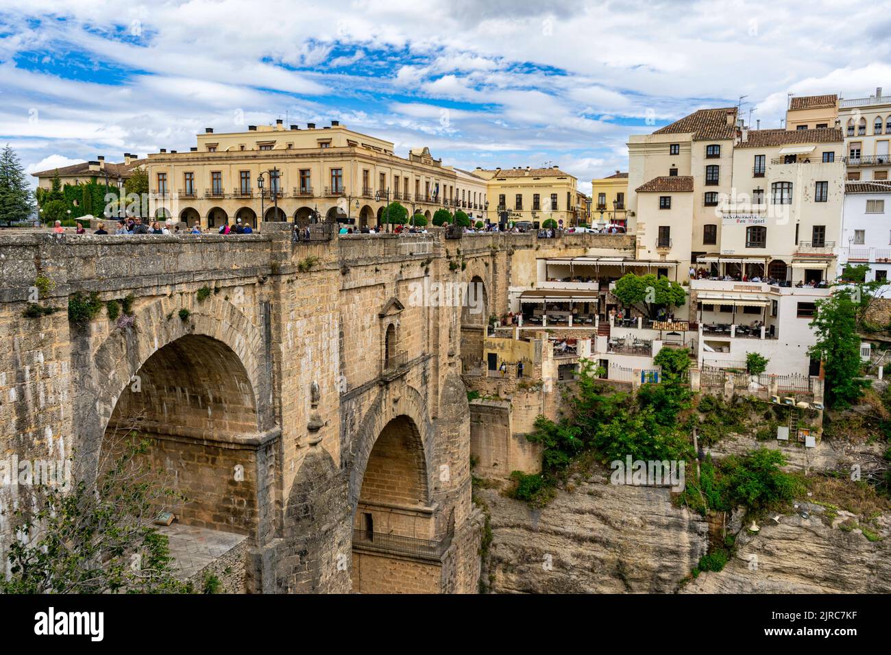 A beautiful view of the city of Ronda, Spain, with architectural ...