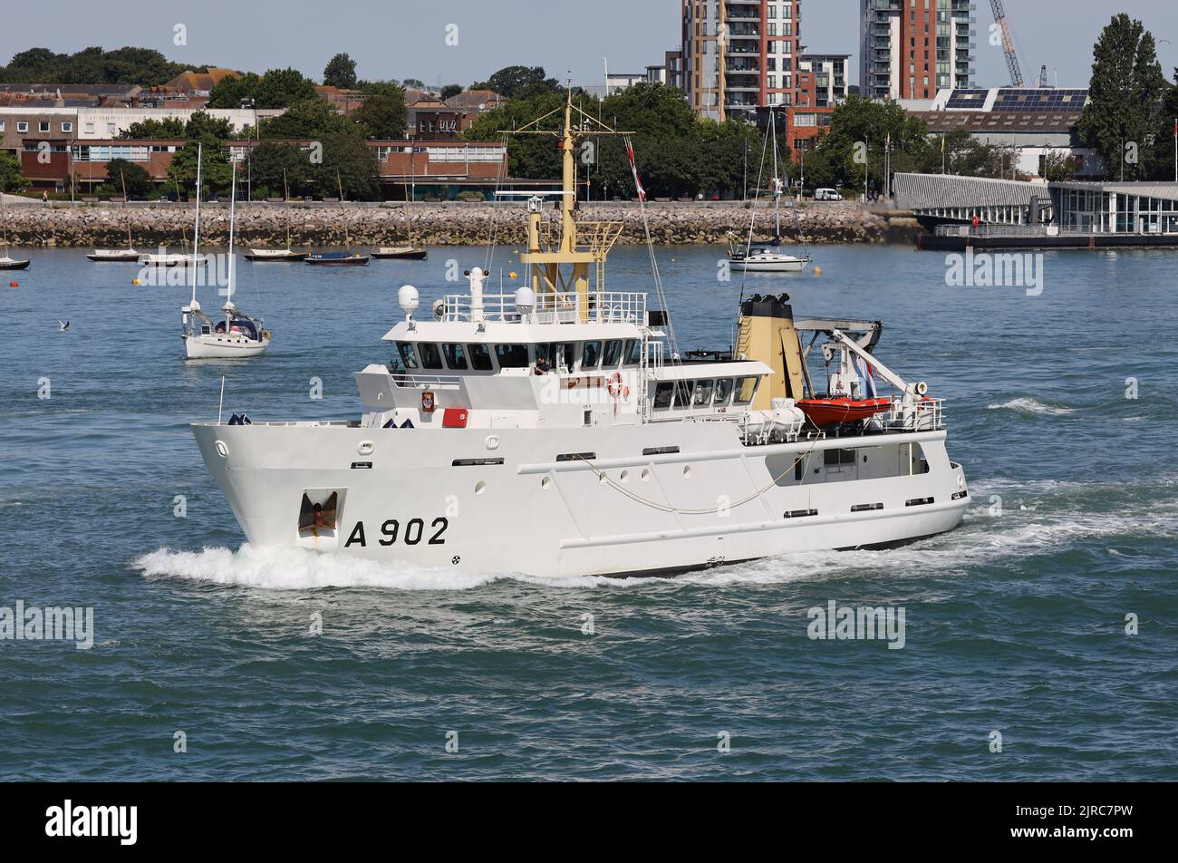 The Royal Netherlands Navy training ship HNLMS VAN KINSBERGEN departs ...