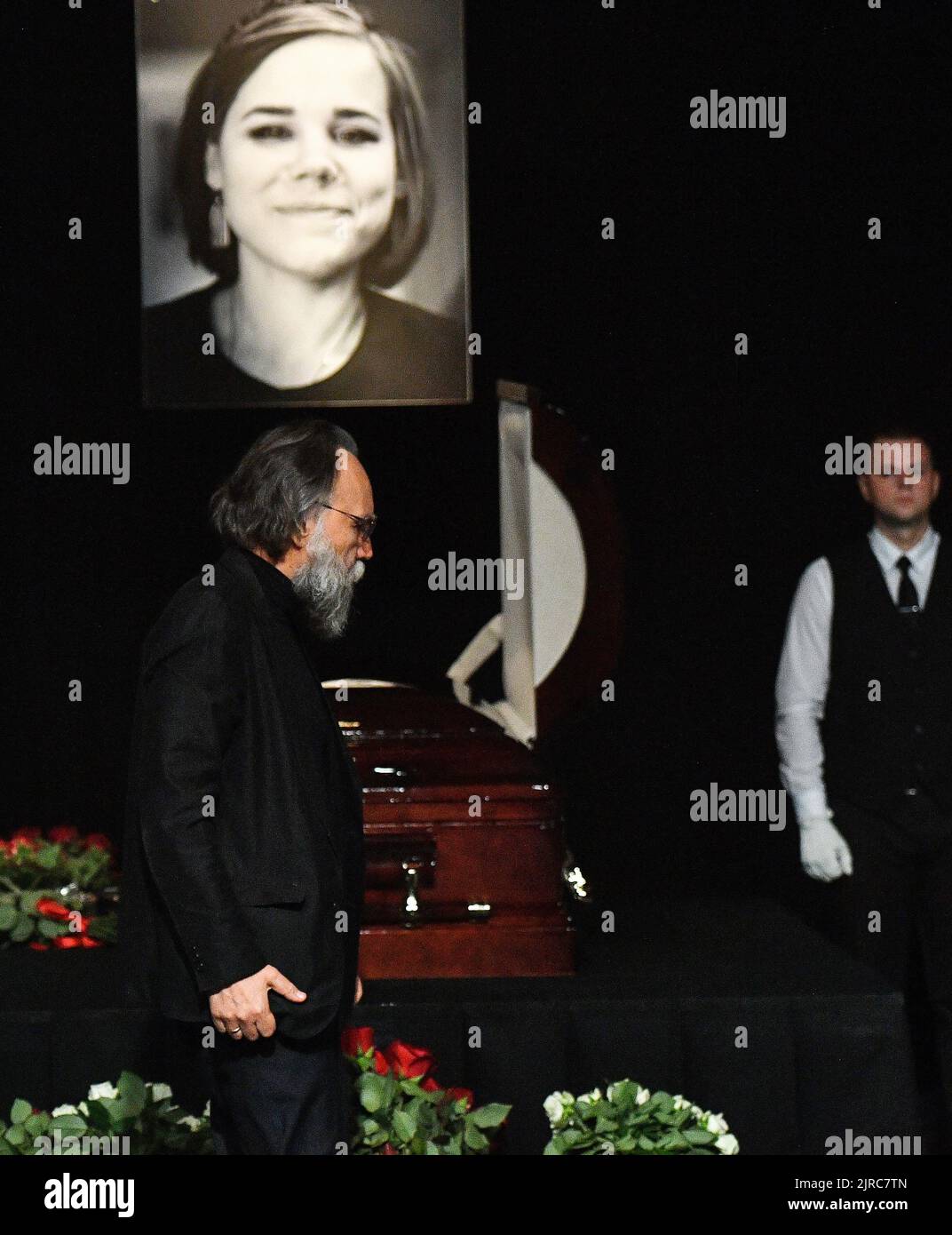 Farewell ceremony for journalist Darya Dugina at the Ostankino ...