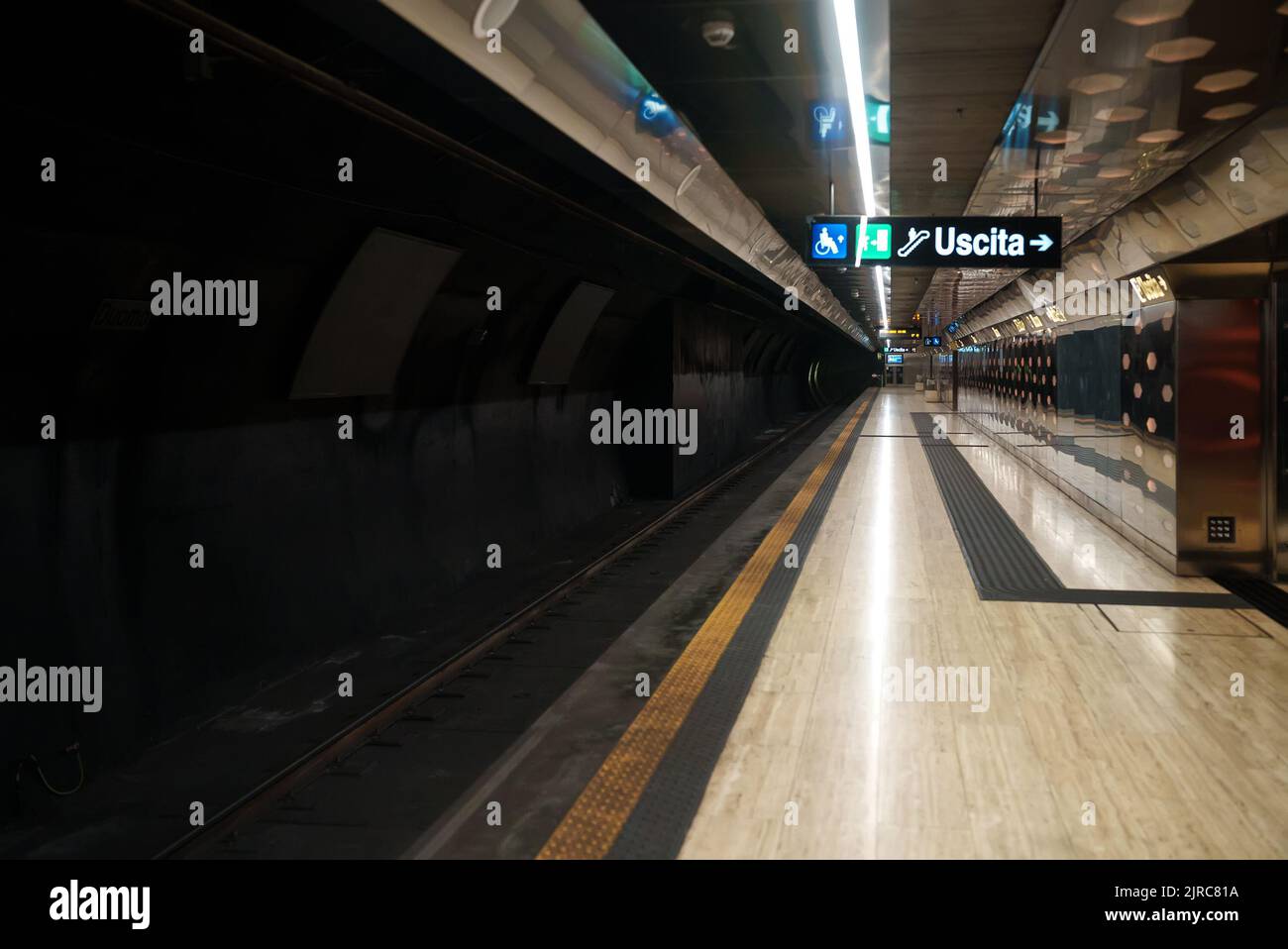 Empty metro station in Naples, Italy Stock Photo - Alamy