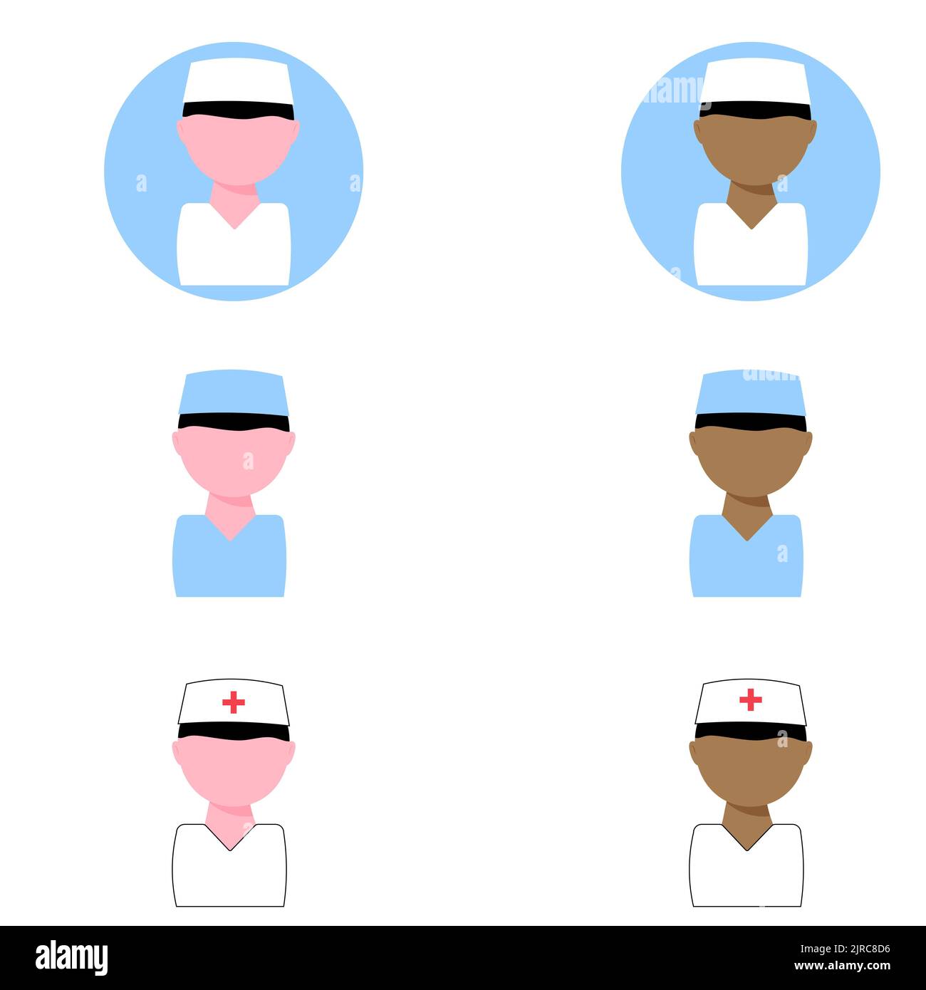Doctor faceless icon in uniform. Flat style male. Vector illustration ...