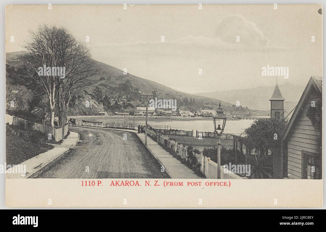 Akaroa, New Zealand (from Post Office), December 1906, Akaroa, by Muir ...