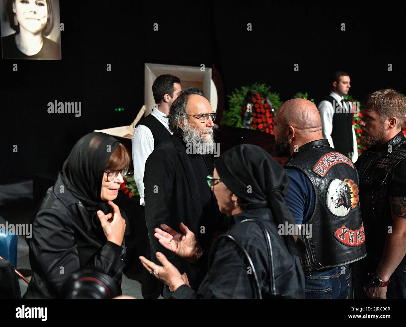 Farewell ceremony for journalist Darya Dugina at the Ostankino ...