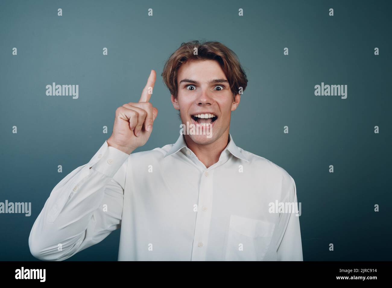 Man hand index finger up hi-res stock photography and images - Alamy