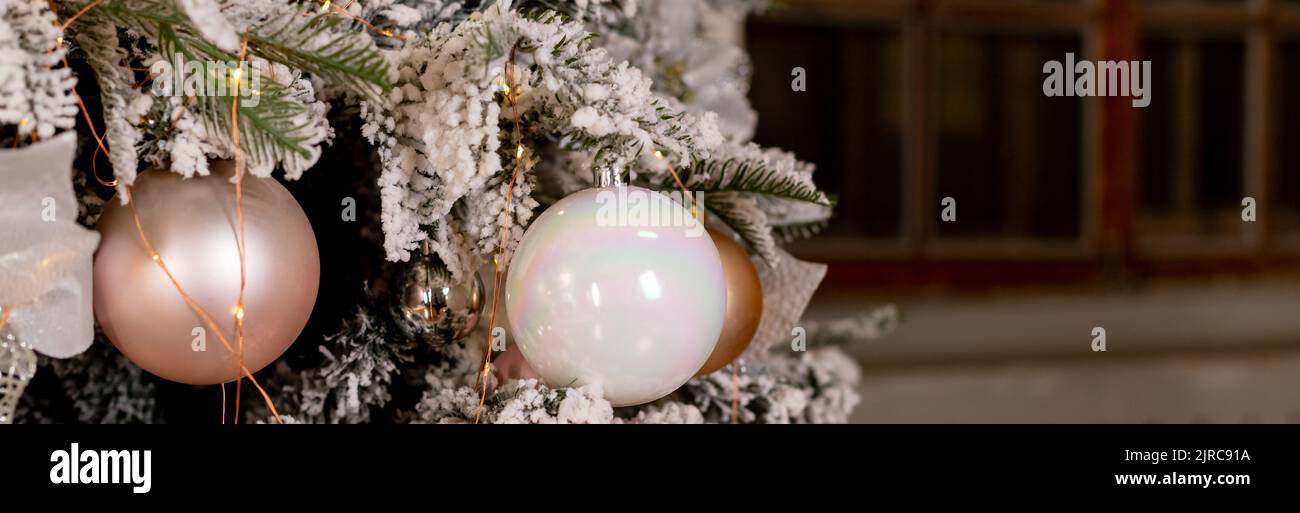 Christmas texture of white delicate Christmas tree and Christmas ...