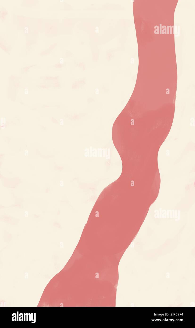 Aesthetic vertical bold pink irregular line, art with abstract art ...