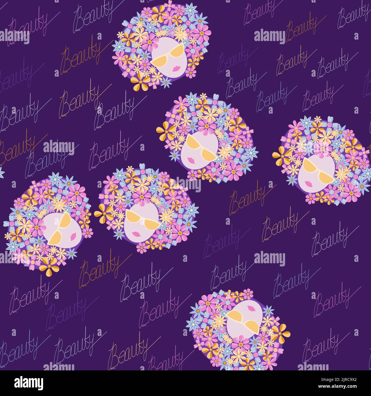 Woman heads silhouette pattern hi-res stock photography and images - Alamy