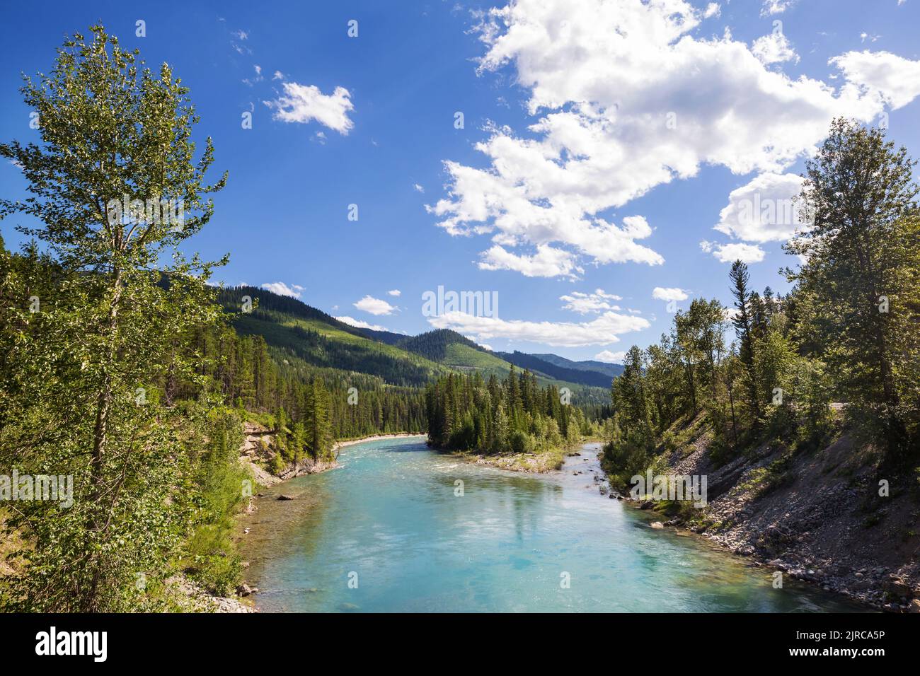 Beautiful mountains river in summer season, Canada Stock Photo - Alamy