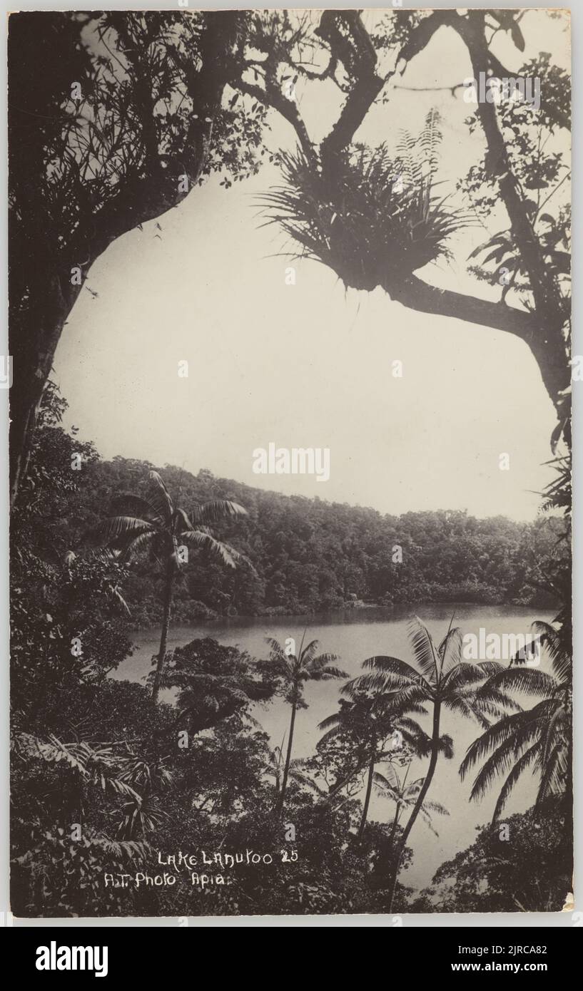 Lake Lanutoo, circa 1919, Lanuto'o, Lake, by Alfred James Tattersall ...