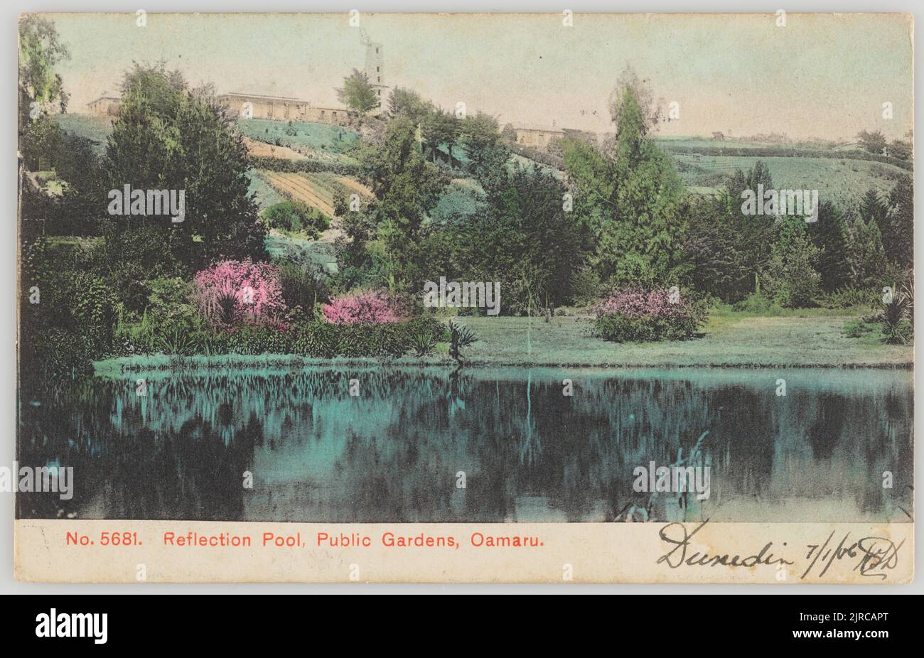 Reflection Pool, Public Gardens, Oamaru, 1906, Oamaru, maker unknown ...