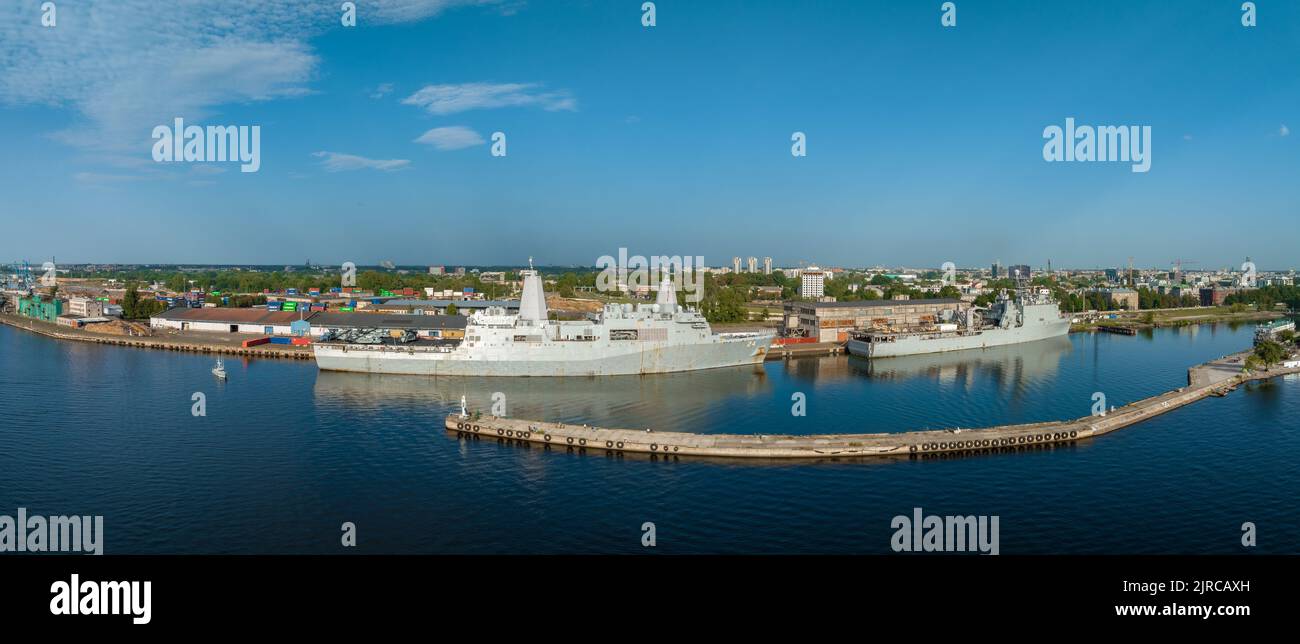 Combat ships of NATO countries in the port of Riga Stock Photo - Alamy