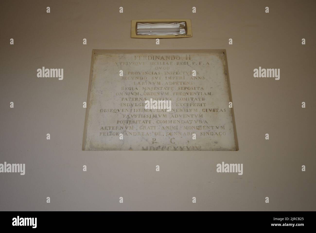 Larino - Molise - Civic building - Ancient epigraph Stock Photo - Alamy