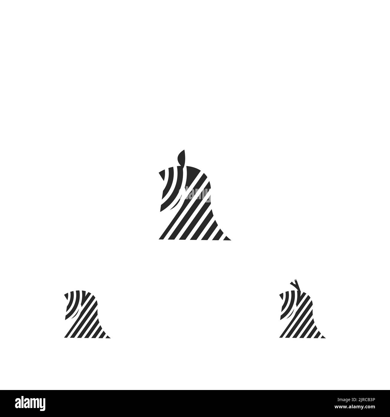 Zebra Logo Design Inspiration. Zebra logo on white background Stock ...