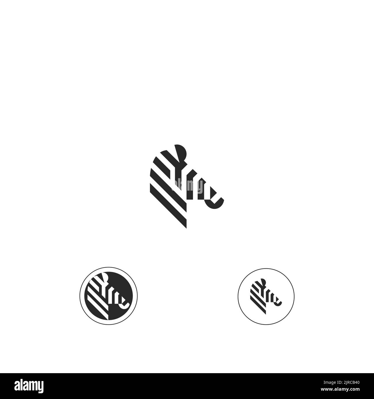 Zebra Logo Design Inspiration. Zebra logo on white background Stock ...