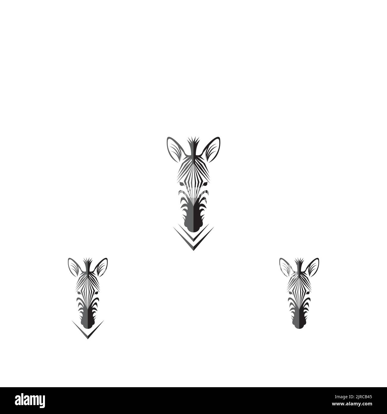 Zebra Logo Design Inspiration. Zebra logo on white background Stock ...