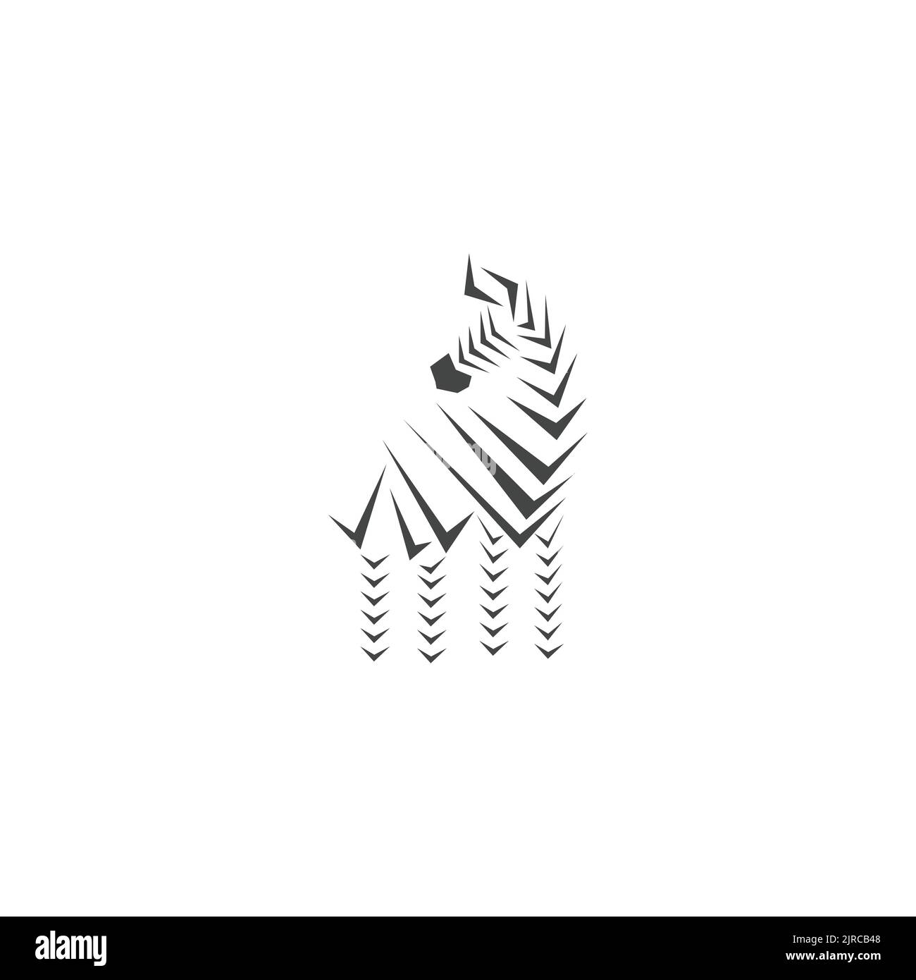 Zebra Logo Design Inspiration. Zebra logo on white background Stock ...