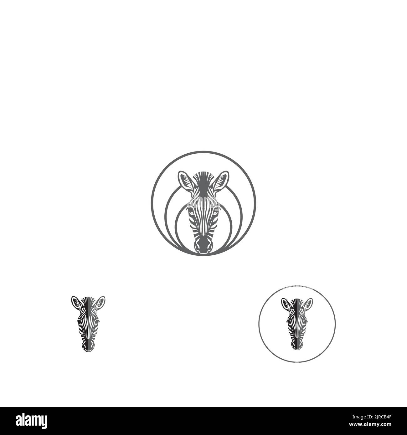 Zebra Logo Design Inspiration. Zebra logo on white background Stock ...