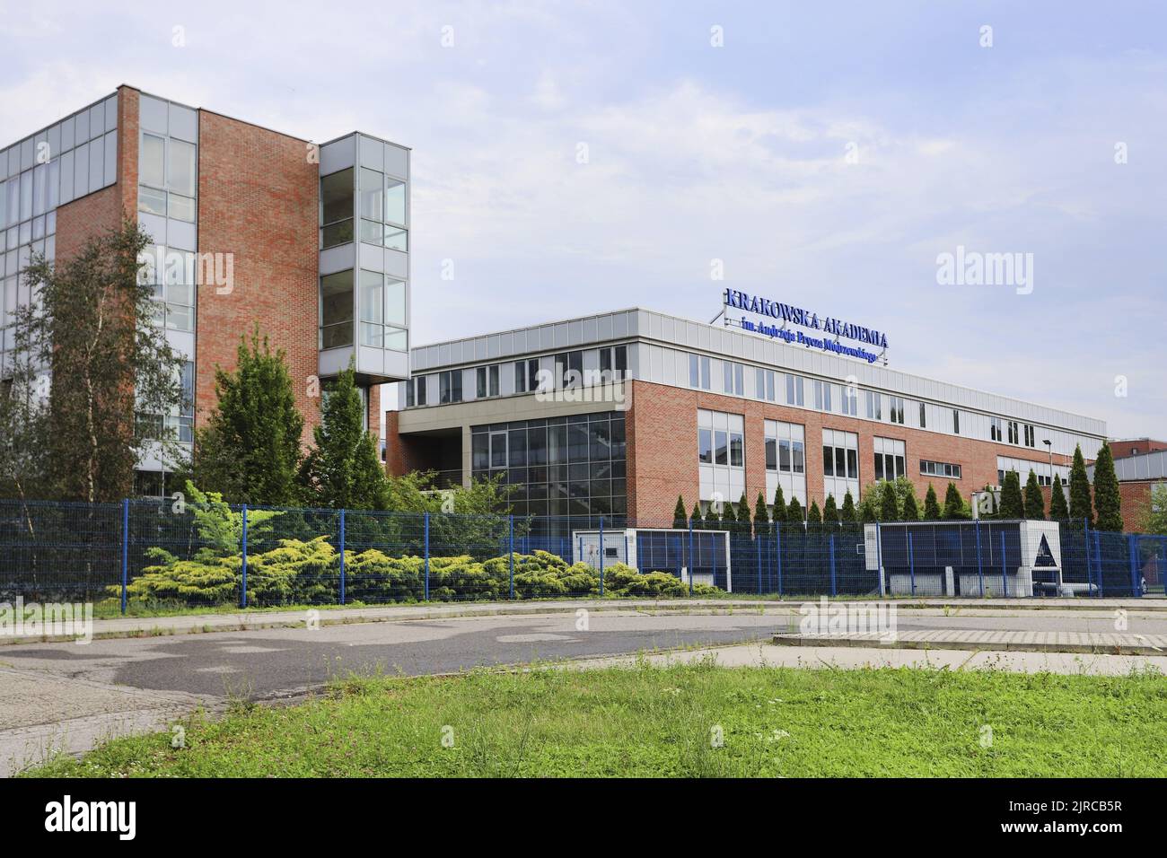 The campus of the university Andrzej Frycz Modrzewski in Krakow, Poland ...