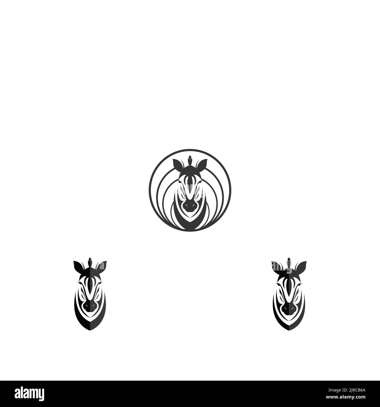 Zebra Logo Design Inspiration. Zebra logo on white background Stock ...