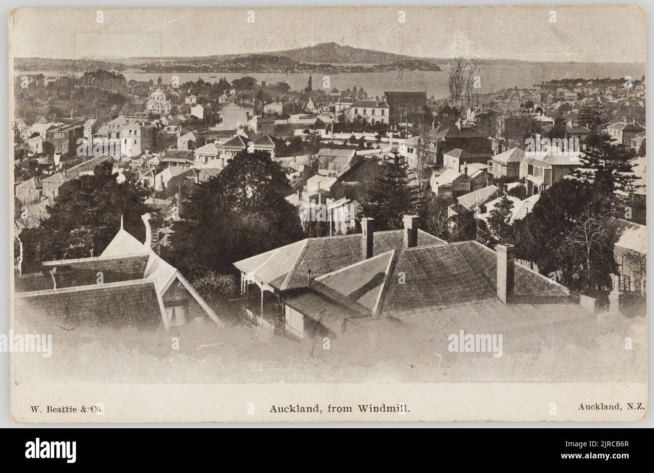Auckland from Windmill, 1900-1910, Auckland, by W. Beattie & Co. Gift ...
