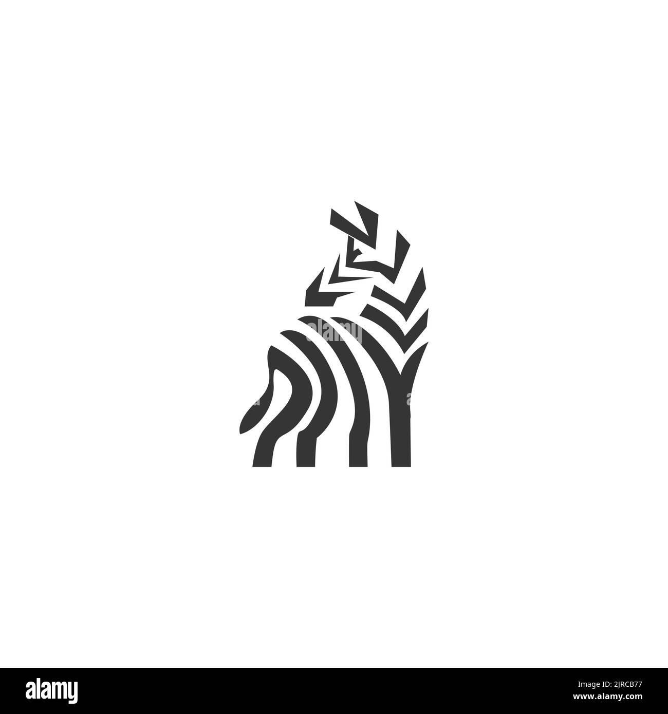 Zebra Logo Design Inspiration. Zebra logo on white background Stock ...