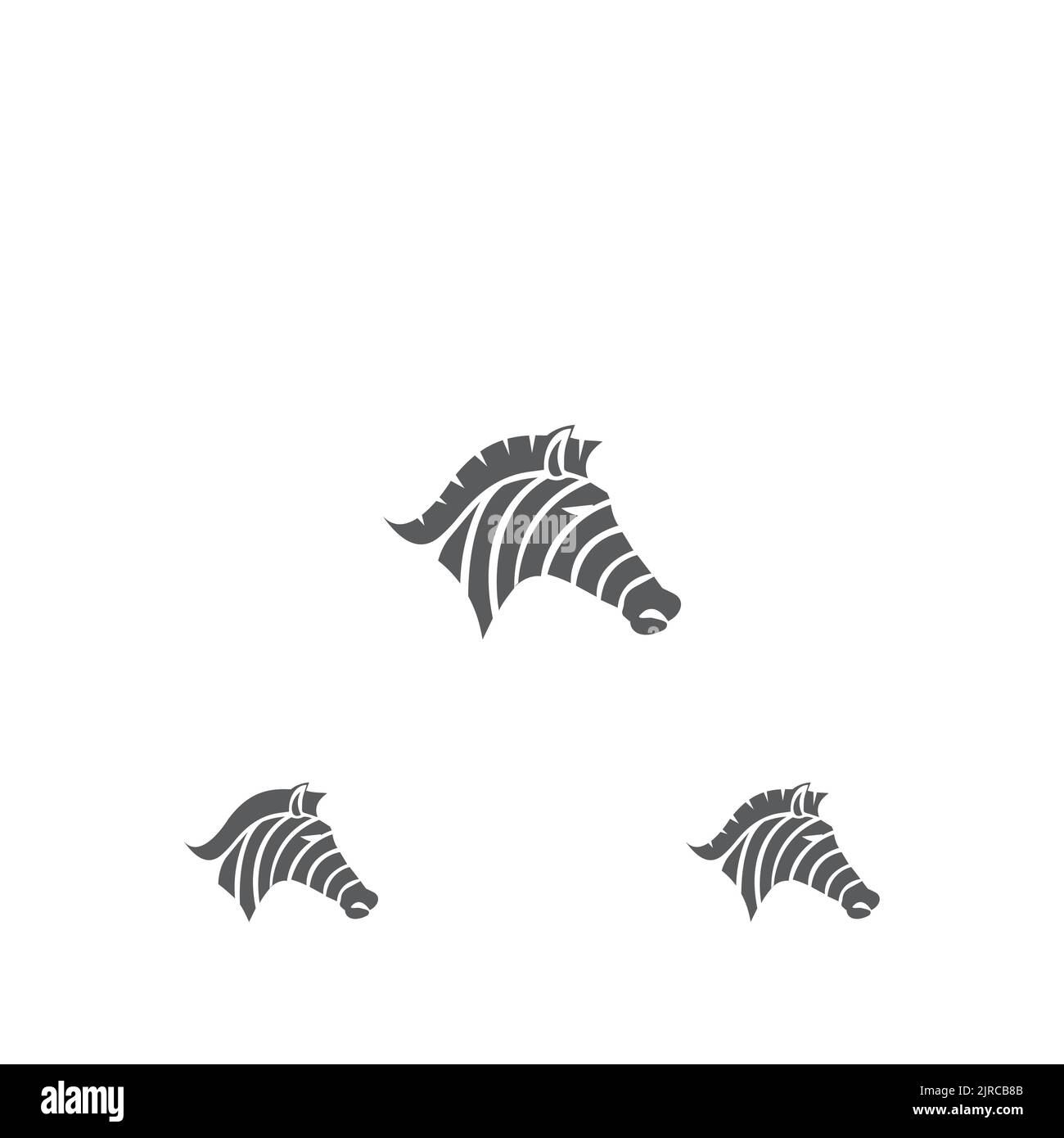 Zebra Logo Design Inspiration. Zebra logo on white background Stock ...