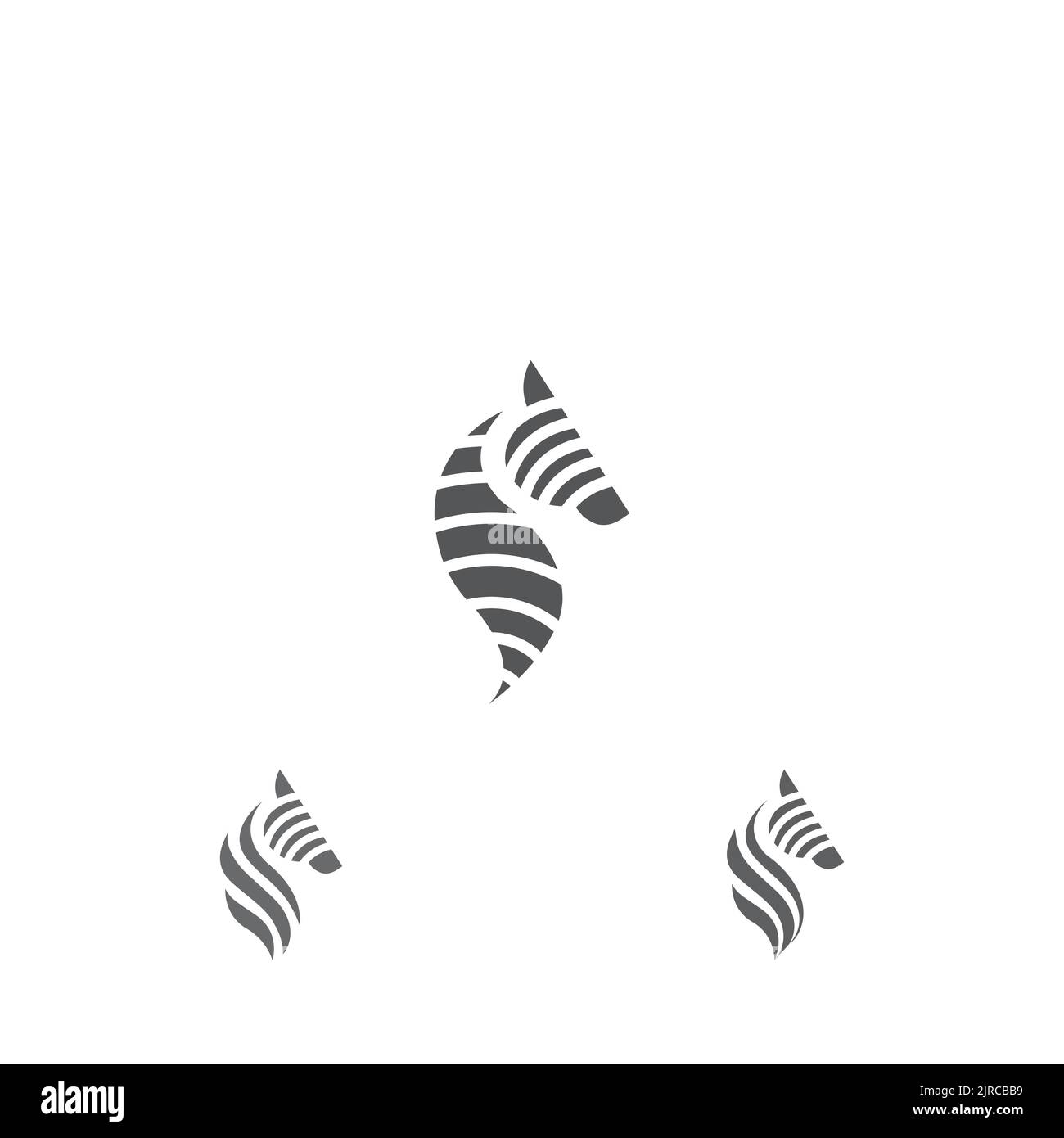 Zebra Logo Design Inspiration. Zebra logo on white background Stock ...