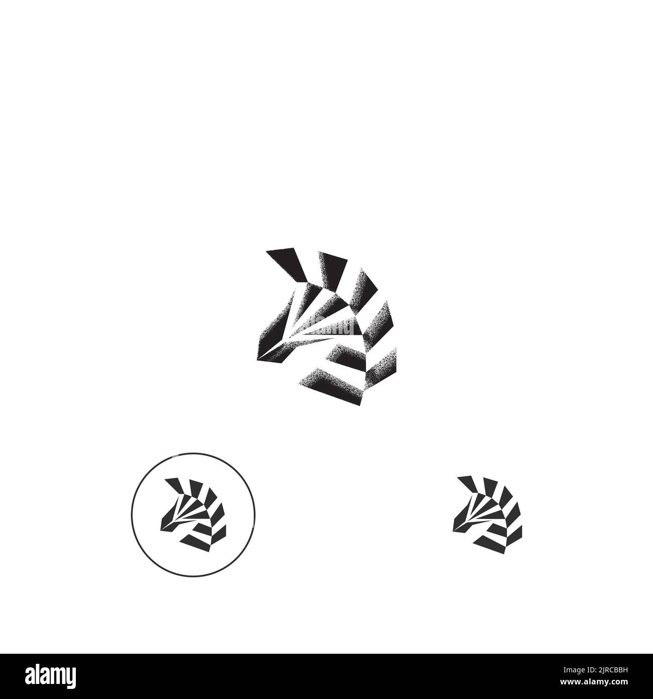 Zebra Logo Design Inspiration. Zebra logo on white background Stock ...